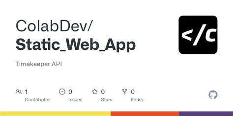 Github Colabdev Static Web App Timekeeper Api