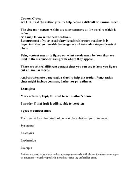 Context Clues