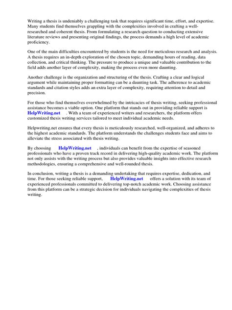 Samples Of Written Thesis Pdf