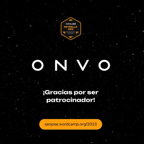 Onvo Patrocinador Oro Wordcamp San José 2023 Wordcamp San José 2023
