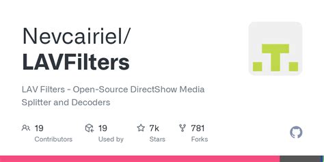 Github Nevcairiellavfilters Lav Filters Open Source Directshow Media Splitter And Decoders