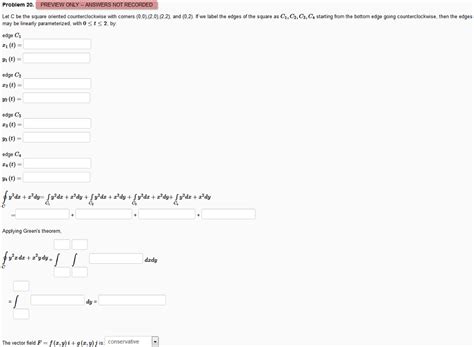 Solved Problem 20 PREVIEW ONLY ANSWERS NOT RECORDED Let C Chegg Com
