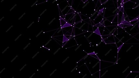 Premium Vector Blue Abstract Background With Connection Lines Dots And Triangles Technology