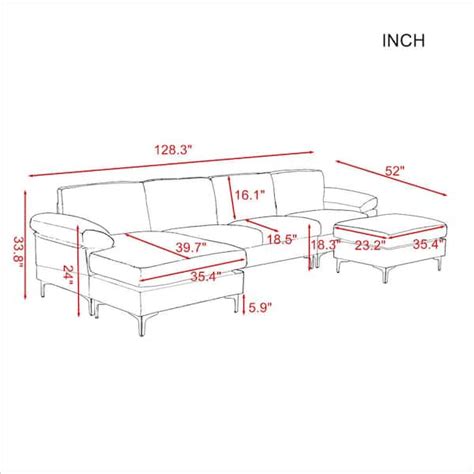 Sectional Sofa Dimensions Standard Cabinets Matttroy