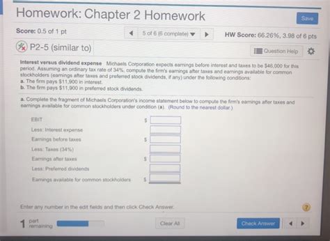 Solved Homework Chapter 2 Homework Score 0 5 Of 1 Pt 9 2 5