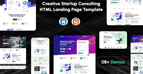 Starta Creative Startup Agency Html Template Landing Page Templates Site Templates Ft