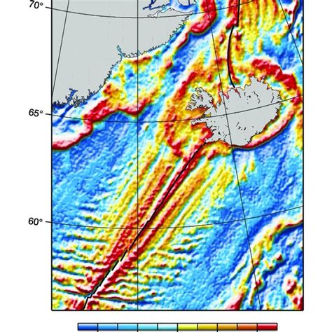 Satellite Derived Free Air Gravity Anomalies In Region Surrounding Download Scientific Diagram