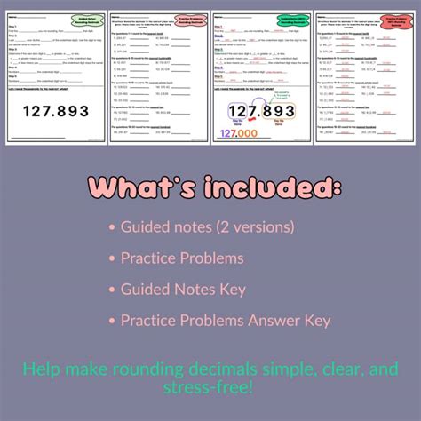 Rounding Decimals Guided Notes And Practice Problems Tpt