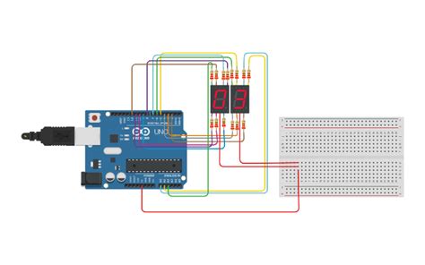 Circuit Design 2 Display De 7 Segmentos Tinkercad