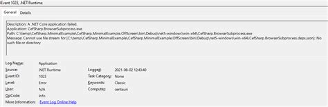 Net 50 Selfcontained Cannot Use File Stream Cefsharp