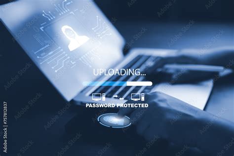 Deepfake Concept Facial Tracking Detection And Recognition Technology Security System Stock