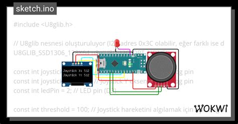 Joystick Oled Wokwi ESP32 STM32 Arduino Simulator