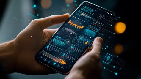 close up of a smartphone app tester interacting with a modern mobile
