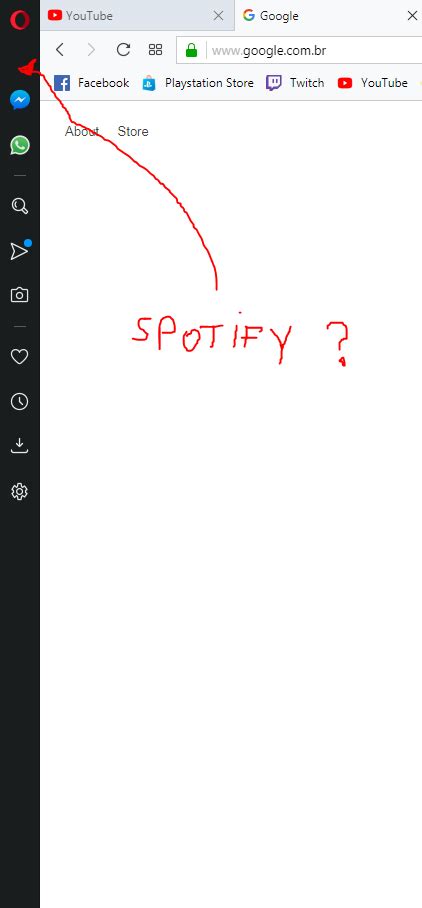 any way to add stuff to sidebar like spotify r operabrowser