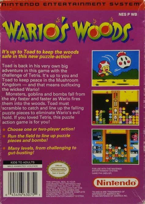 Warios Woods Boxarts For Nintendo Nes The Video Games Museum