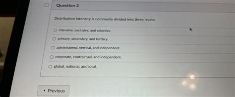 Solved Question 2distribution Intensity Is Commonly Divided