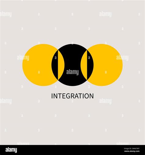 Integration Abstract Logo Three Circles Round Business Icon