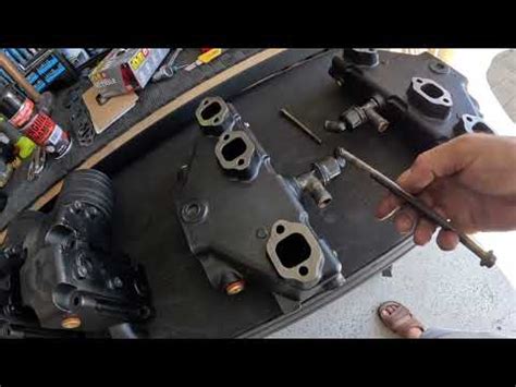 Working on my Mercruiser 4.3 MPI - Installing back the Exhaust Manifold - YouTube