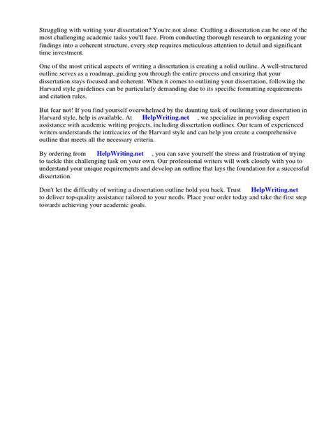 Dissertation Outline Harvard Pdf Thesis Essays