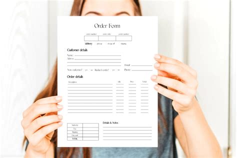 Simple Order Form Template Graphic By Aneta Design Creative Fabrica