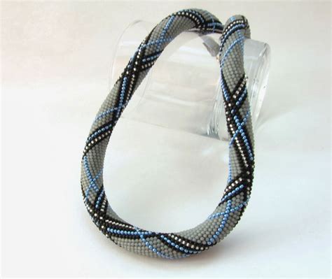 Modern Handmade Jewelry One More Bead Crochet Necklace