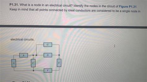 Solved P131 What Is A Node In An Electrical Circuit