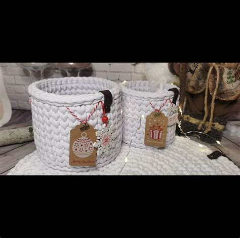 Новорічний декор плетені кошики будь якого розміру в наявності — ціна 400 грн у каталозі