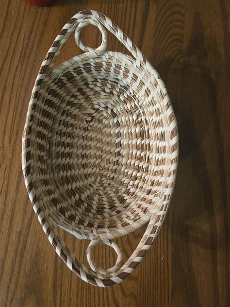 Round Sweetgrass Bread Basket Etsy