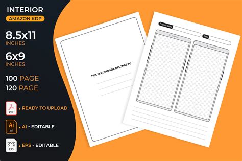 KDP Sketchbook For Mobile UI UX Design Graphic By Medelwardi Creative Fabrica