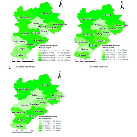 Spatial Distribution Of Neighborhood Weighted Average Degree