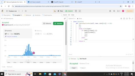 Ranjith Kumar B On Linkedin Leetcode Codingjourney Python Leetcode