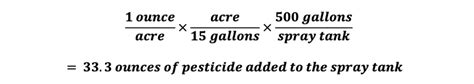 Pesticide Mixing And Sprayer Calibration Equations