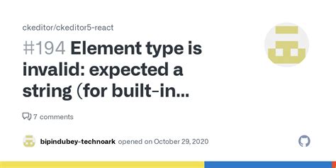 Element Type Is Invalid Expected A String For Built In Components Or A Classfunction For
