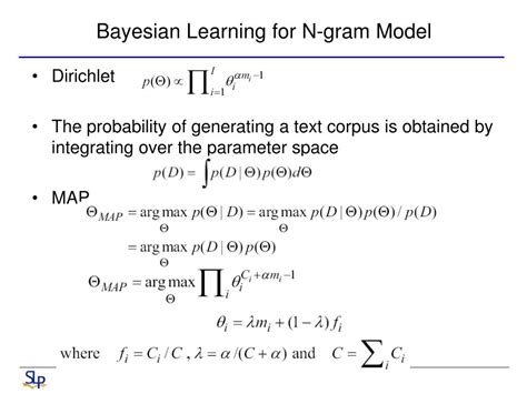 PPT BAYESIAN LEARNING OF N GRAM STATISTICAL LANGUAGE MODELING PowerPoint Presentation ID