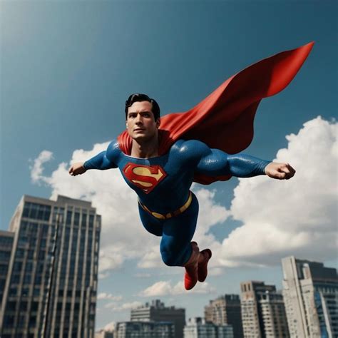 Superman Flying 3d Premium Ai Generated Image