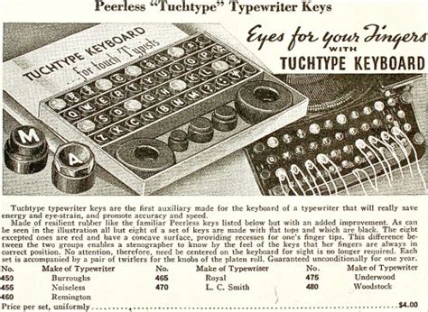 Peerless “tuchtype” Typewriter Keys Ribbon Tin Virtual Museum