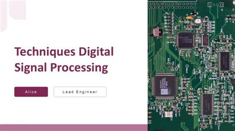 signal processing techniques powerpoint presentation and slides ppt