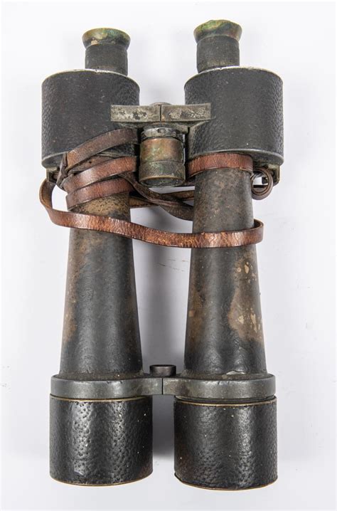 †a Large Pair Of Wwi Imperial German Artillery Binoculars 11 Long