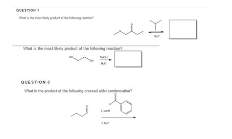 Solved Question 1 What Is The Most Likely Product Of The