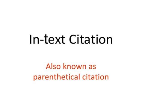 Mla In Text Citations Ppt