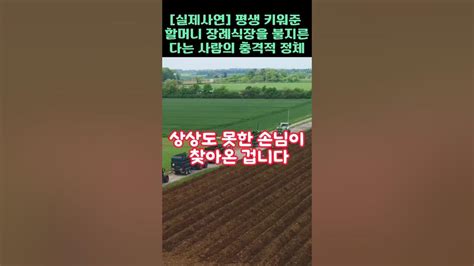 실제사연 평생 키워주신 할머니 장례식장을 불지르겠다는 사람의 정체가 충격입니다 Youtube