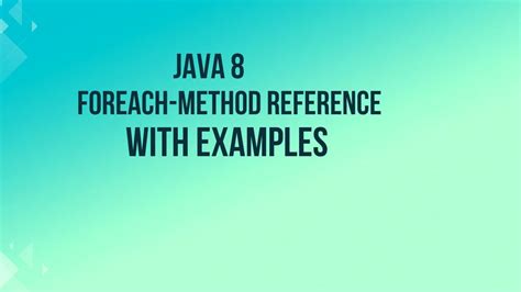 Foreach Meth Ref Youtube