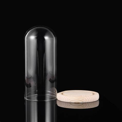 Badu Bg Капак със стъклен купол Камбанка Cloche Витрина с цветя Прозрачни куполи за свещи Масата