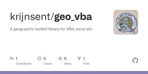 Github Krijnsentgeovba A Geographic Toolkitlibrary For Vba Excel