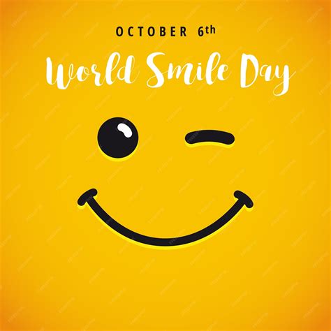 Premium Vector World Smile Day Creative Congrats Isolated Graphic Design Template Cute Funny