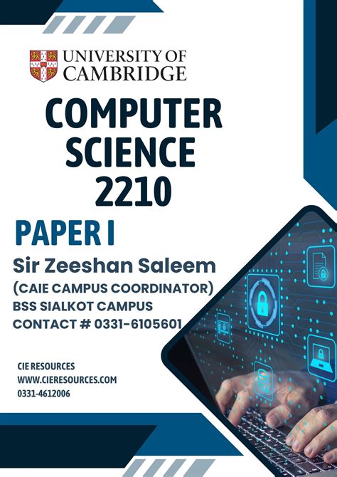 Computer Science 2210 Topical Past Paper I By Sir Zeeshan Saleem Bss