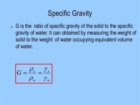 Specific Density