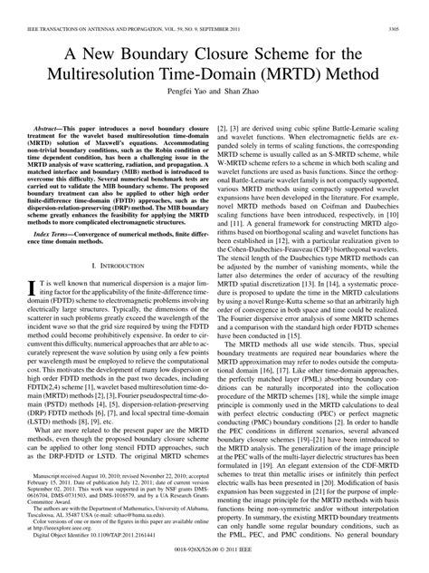 pdf a new boundary closure scheme for the multiresolution time domain