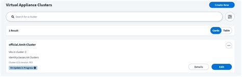unable to select the va cluster while defining the source isc