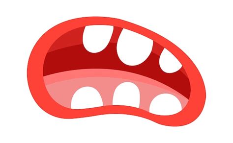 사진 부스 소품 만화 입 벡터 일러스트 레이 션 프리미엄 벡터